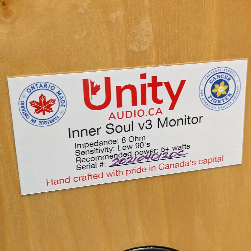 Unity Audio - Inner Soul v3 Monitor Speakers – Unity Audio Canada