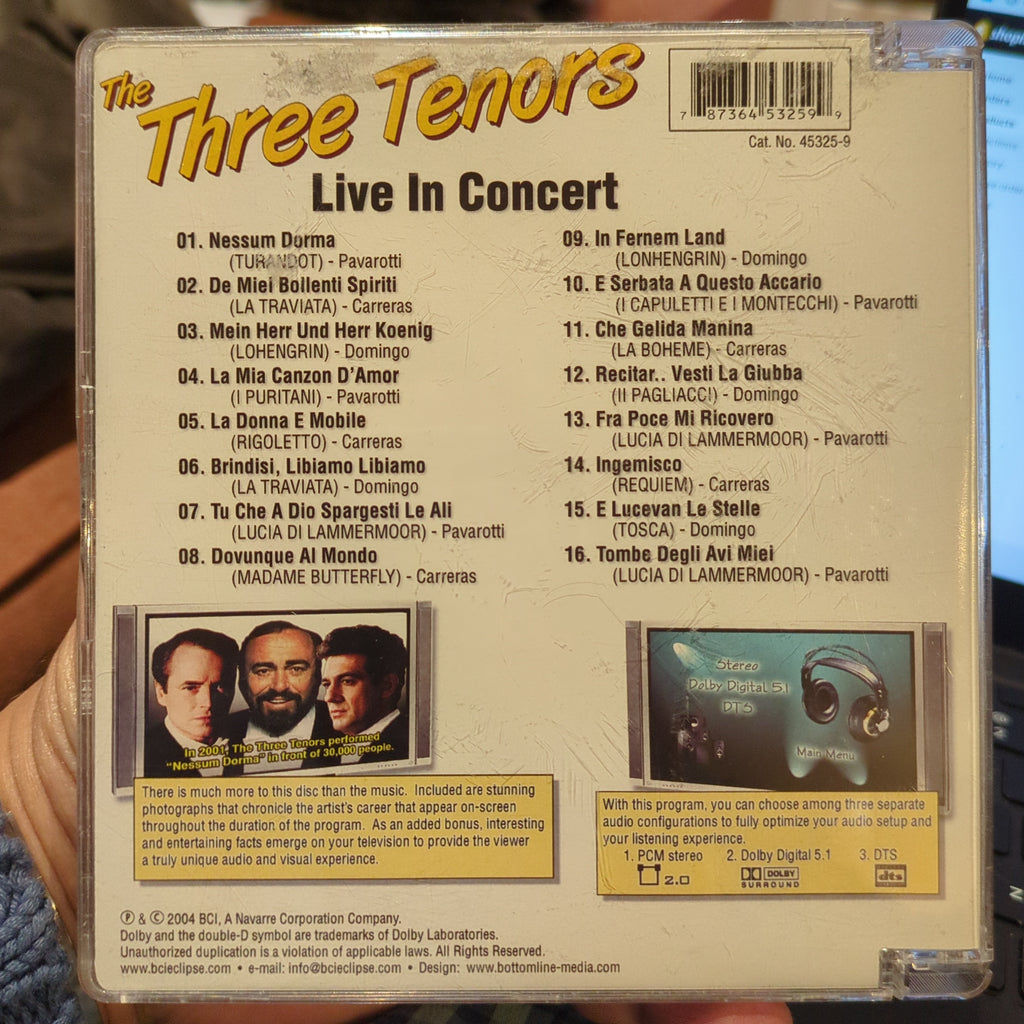The Three Tenors live in concert (DVD Audio) – Unity Audio Canada