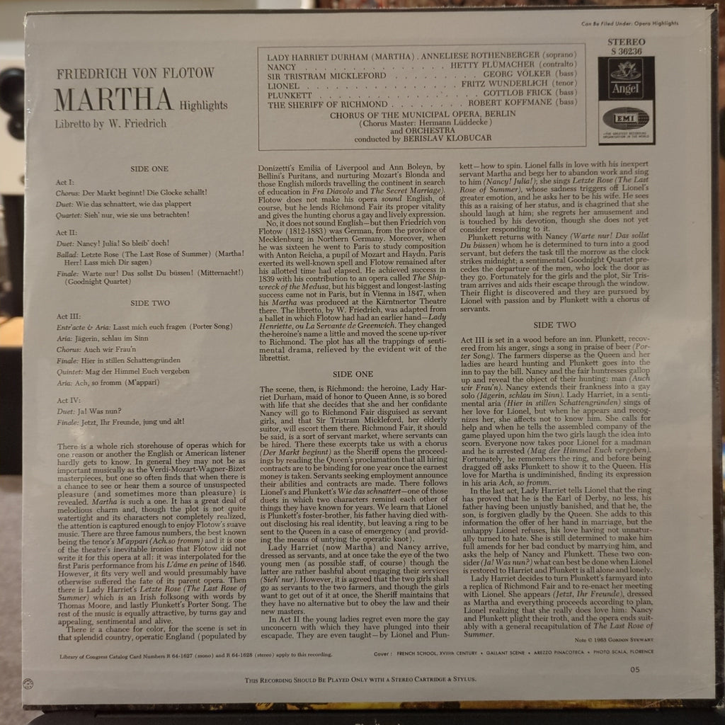 Friedrich von Flotow – Martha Highlights – Unity Audio Canada