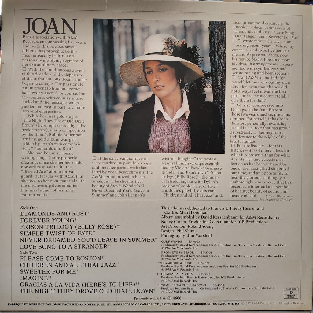 Joan Baez – The Best Of Joan C. Baez LP – Unity Audio Canada