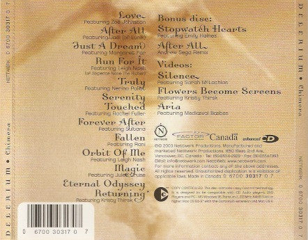 Delerium – Chimera double CD – Unity Audio Canada