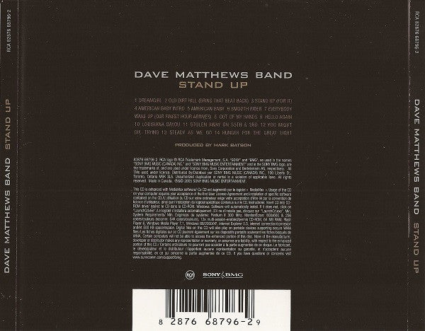 Dave Matthews Band – Stand Up CD – Unity Audio Canada