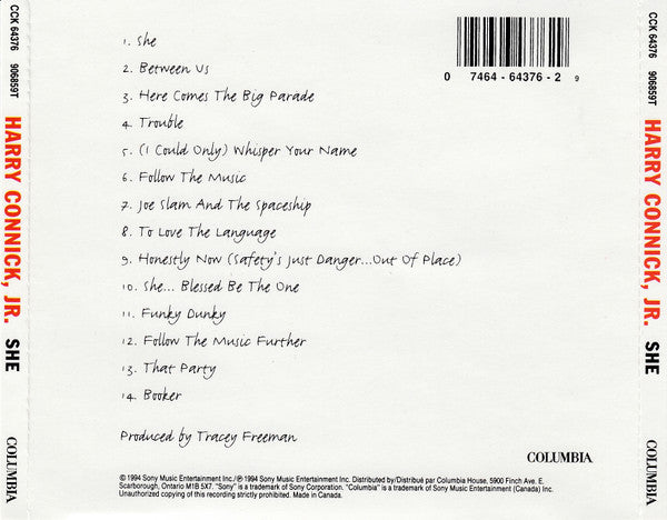 Harry Connick, Jr. – She CD – Unity Audio Canada