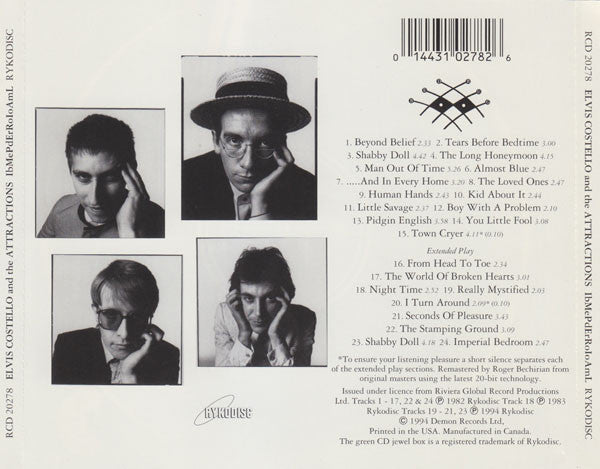 Elvis Costello And The Attractions – Imperial Bedroom CD – Unity Audio ...