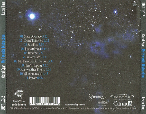 Coral Egan – My Favorite Distraction CD – Unity Audio Canada