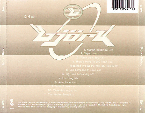 Björk – Debut CD – Unity Audio Canada