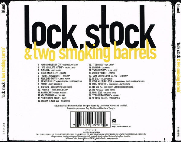 Various – Lock, Stock & Two Smoking Barrels (Soundtrack From The Motio ...