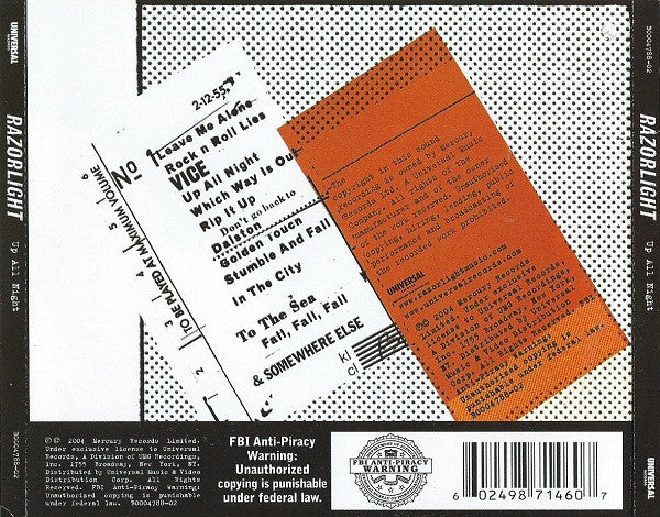 Razorlight – Up All Night CD – Unity Audio Canada