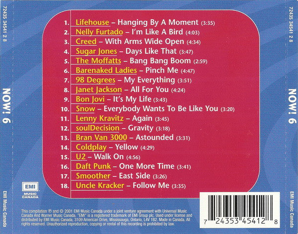 Various – Now! 6 CD – Unity Audio Canada