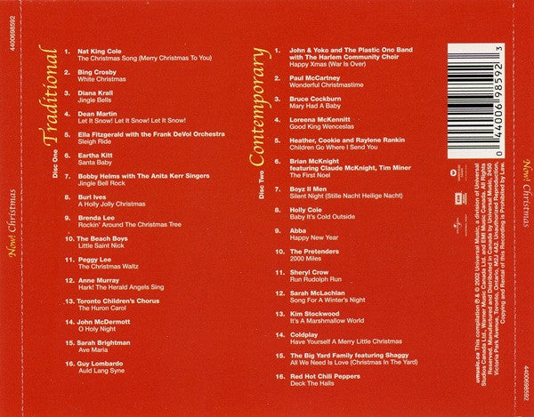 Various – Now! Christmas double CD – Unity Audio Canada