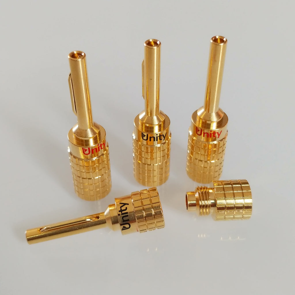 Unity Audio Compression Banana Plugs, Set Of 4 – Unity Audio Canada