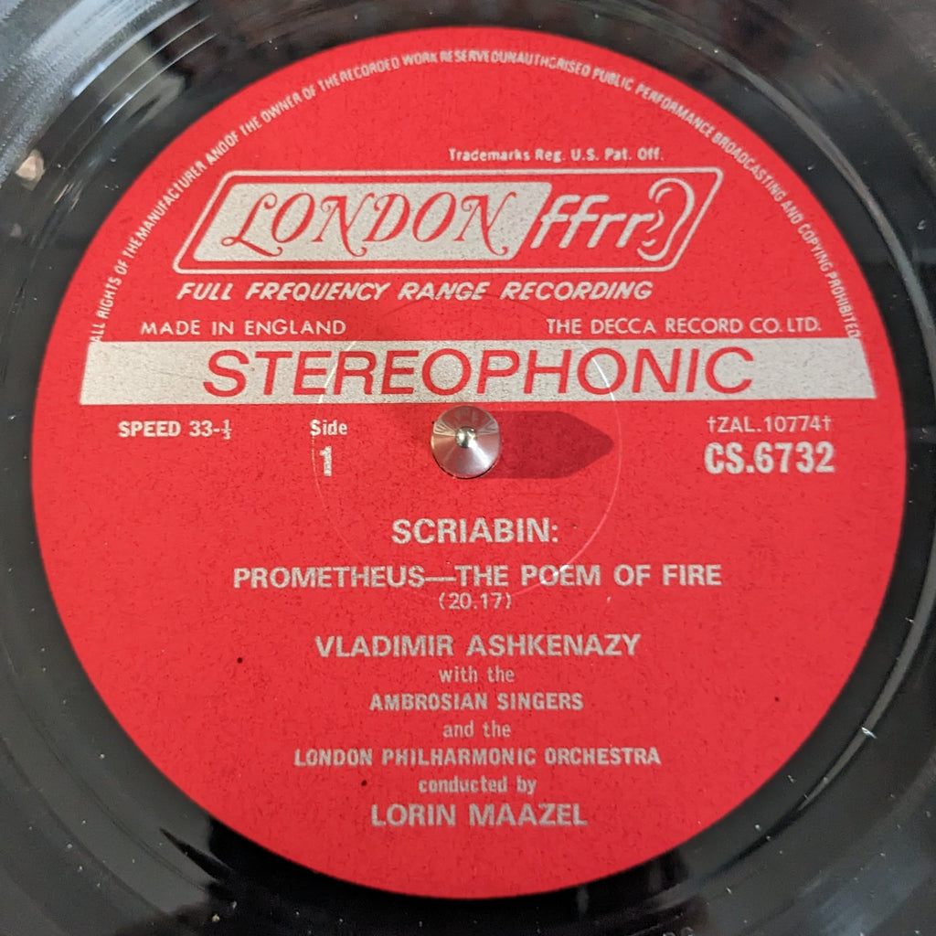 Scriabin - Ashkenazy • Maazel • London Philharmonic ‎– Prometheus LP ...